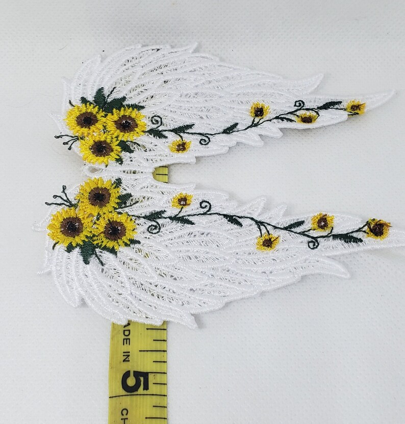Remembrance Angel Wings W/ Sunflowers - Etsy
