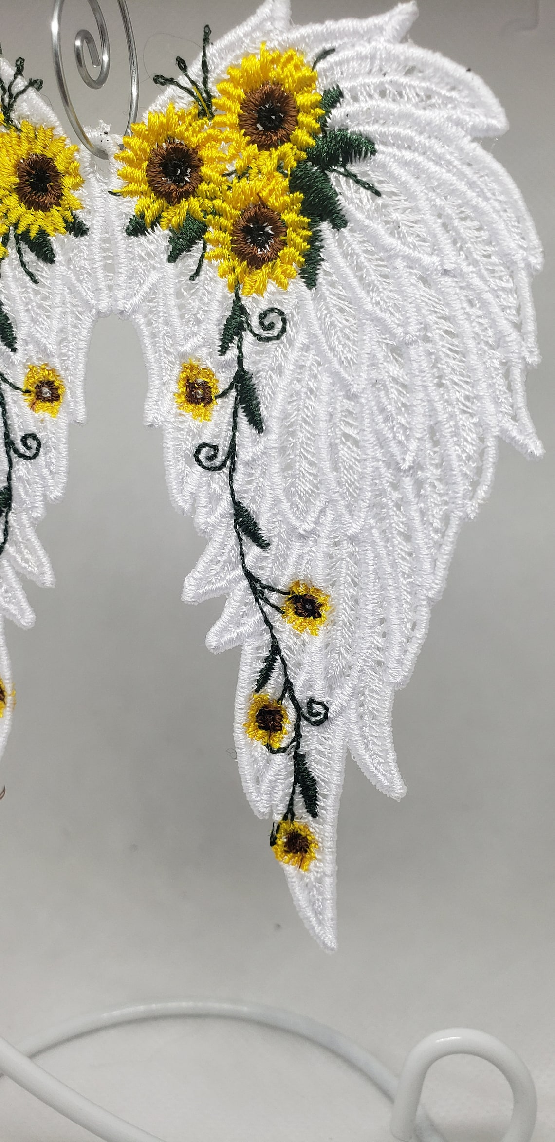 Remembrance Angel Wings W/ Sunflowers - Etsy