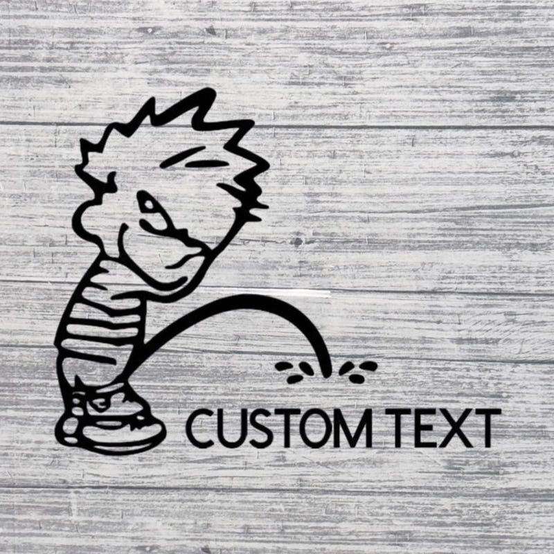 Calvin Pee on Decal - Etsy