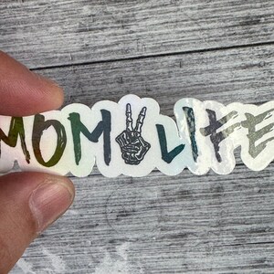 Mom Life | Skeleton | Peace Sign Sticker - Etsy