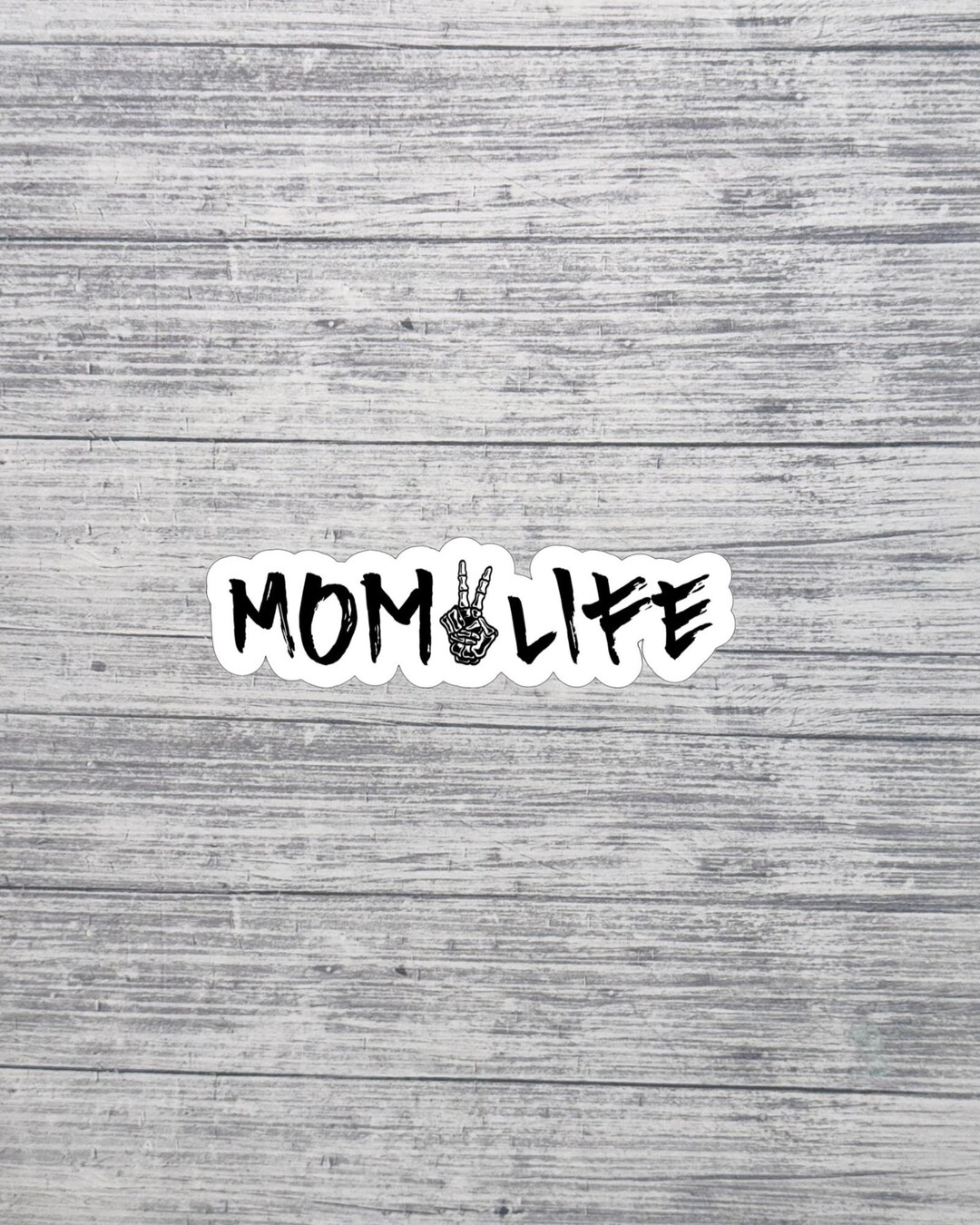 Mom Life | Skeleton | Peace Sign Sticker - Etsy