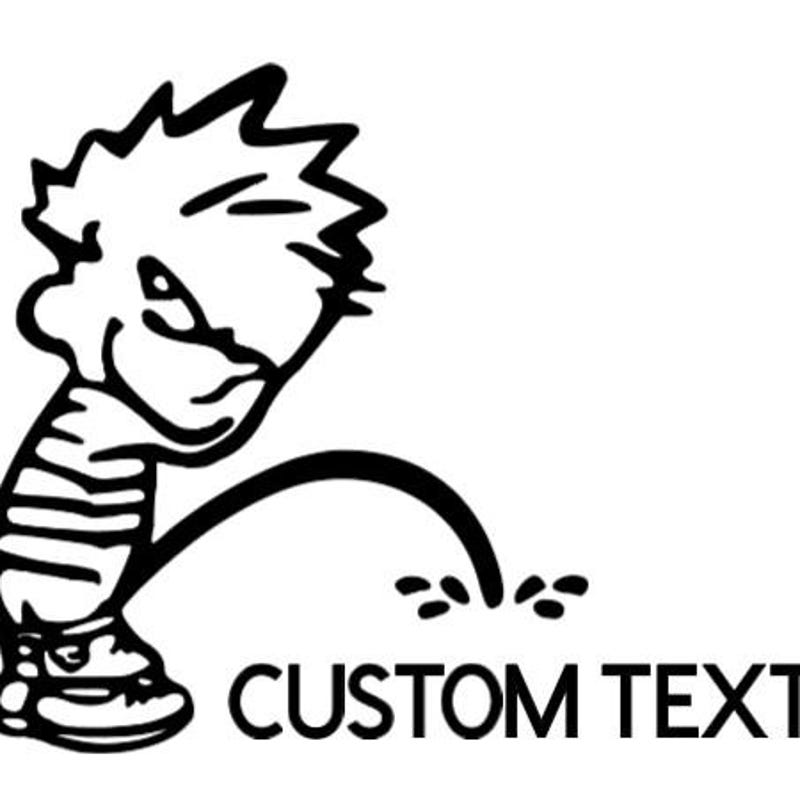 Calvin Pee on Decal - Etsy