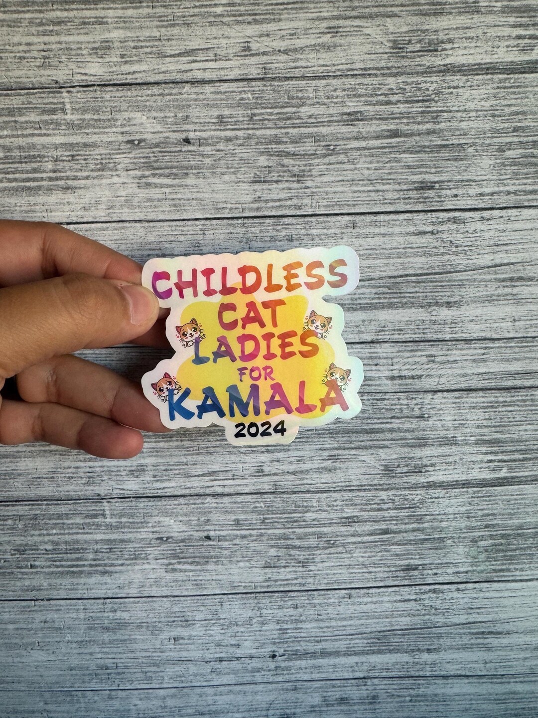 Cat Ladies for Kamala Sticker - Etsy