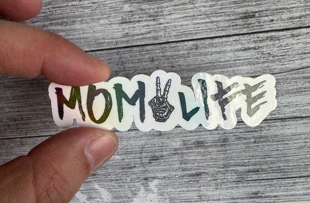 Mom Life | Skeleton | Peace Sign Sticker - Etsy