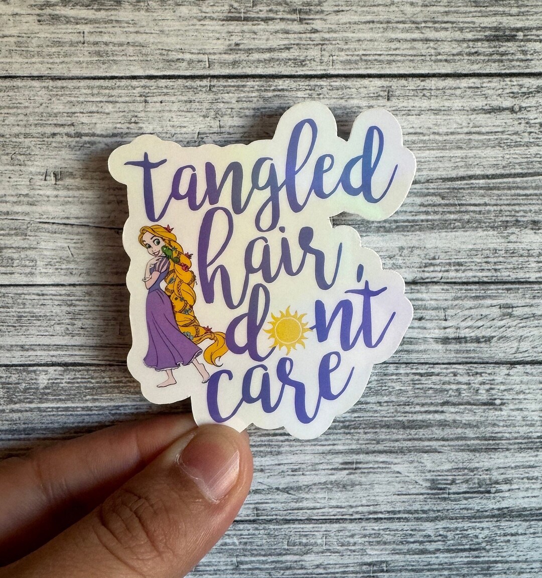 Tangled Hair Don't Care Rapunzel Tangled Sticker - Etsy
