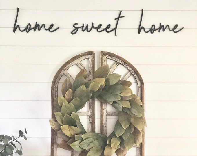 Home Sweet Home Metal Decor- Metal Sign- Farmhouse- Wedding Gift ...