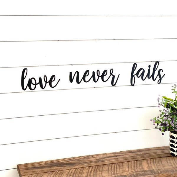 Love Never Fails Sign - Etsy