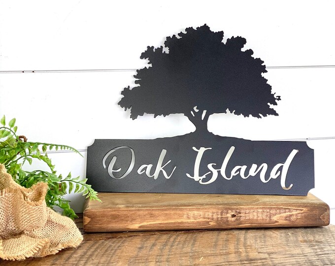 Oak Tree Metal Sign- Personalized Tree Sign- Family Tree Metal Art- Oak ...