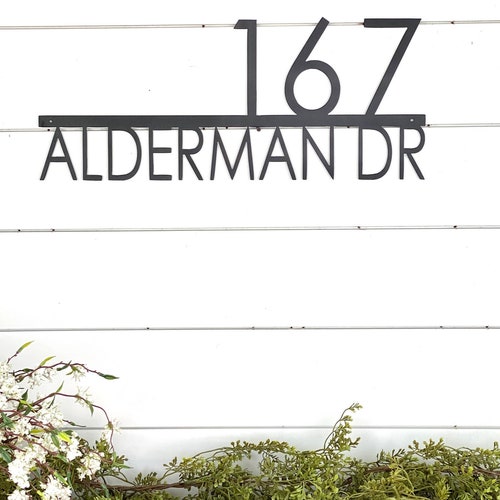 Custom Metal Fabricated Address Sign House Numbers Address - Etsy