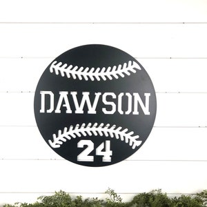Personalized Baseball Metal Sign Baseball Decor Softball Sign Athlete ...