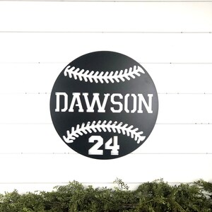 Personalized Baseball Metal Sign Baseball Decor Softball Sign Athlete ...