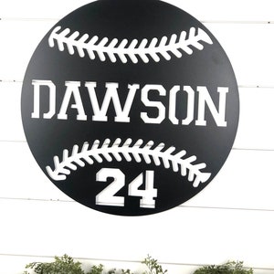Personalized Baseball Metal Sign Baseball Decor Softball Sign Athlete ...