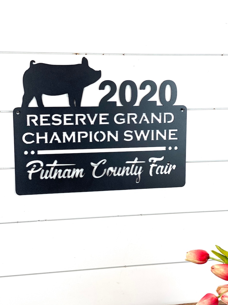 Livestock Exhibitor Award Sign for Show Pig Show Swine Sign - Etsy