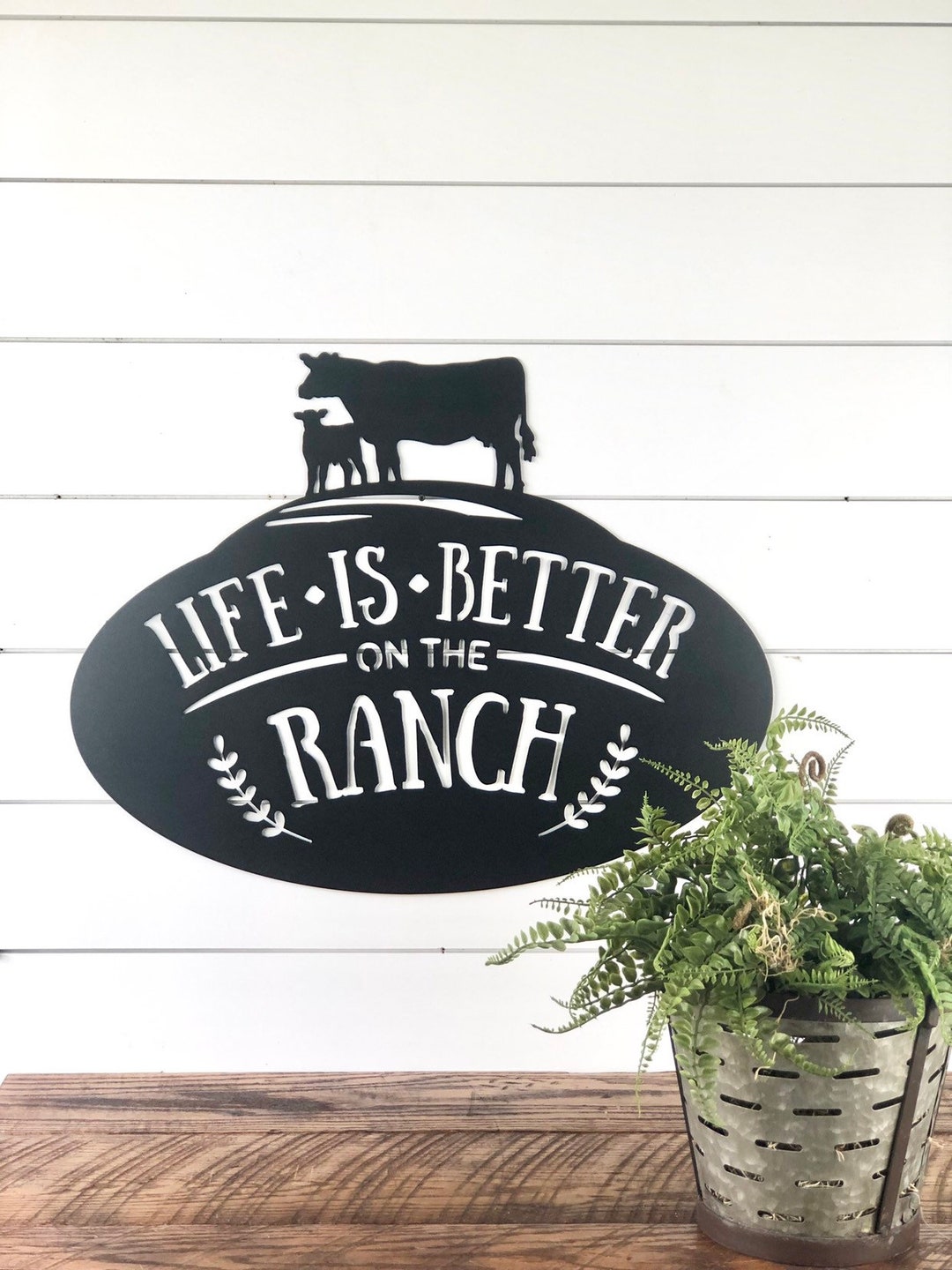 Life is Better on the Ranch Metal Sign, Ranch House Metal Sign ...