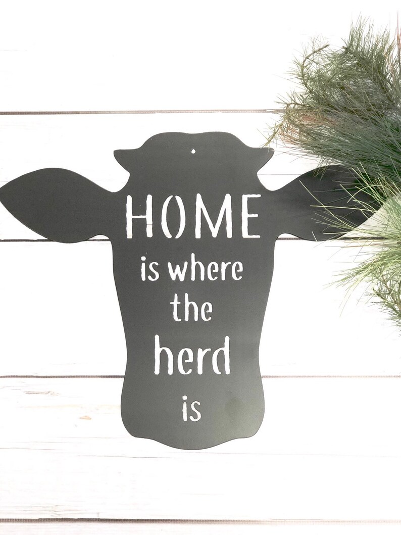 Metal Cow Sign Metal Wall Art Metal Sign Farmhouse Sign - Etsy