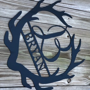 Deer Ranch Family Name Sign Outdoor Deer Horn Metal Art - Etsy