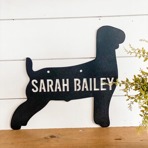 Livestock Exhibitor Name Sign for Show Goat Show Goat Sign for Above ...