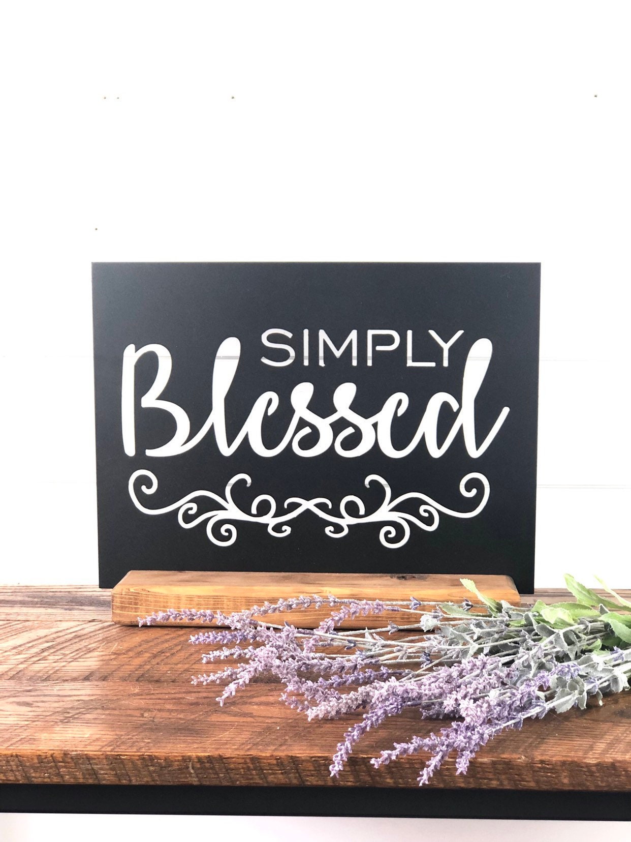 Simply Blessed Metal Home Decor Metal Art Farmhouse Metal | Etsy