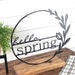 Hello Spring Metal Decor Spring Metal Sign Farmhouse Shelf Decor Metal ...