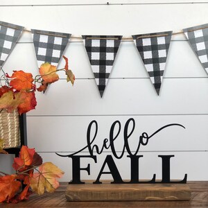 Hello Fall Metal Sign Thanksgiving Home Decor Metal Sign Farmhouse ...
