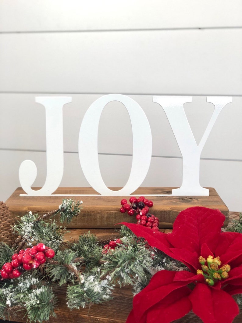 Joy Christmas Metal Art Joy Decor Winter Signs Holiday Home - Etsy