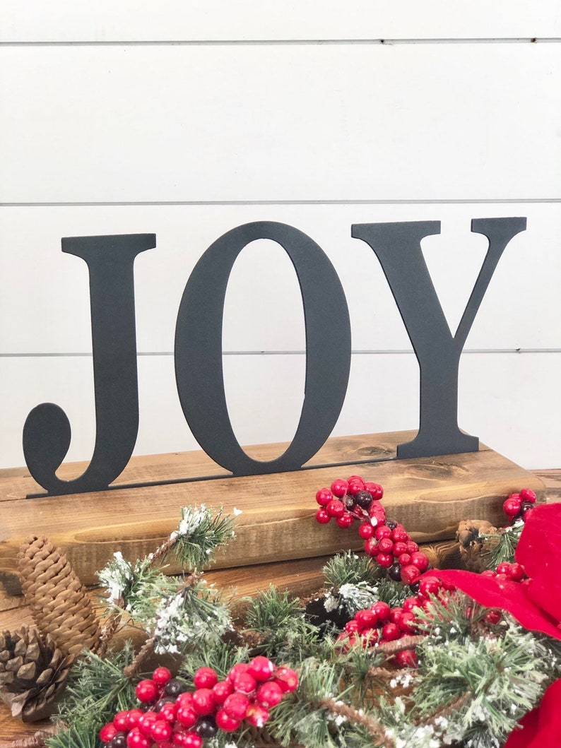 Joy Christmas Metal Art Joy Decor Winter Signs Holiday Home - Etsy