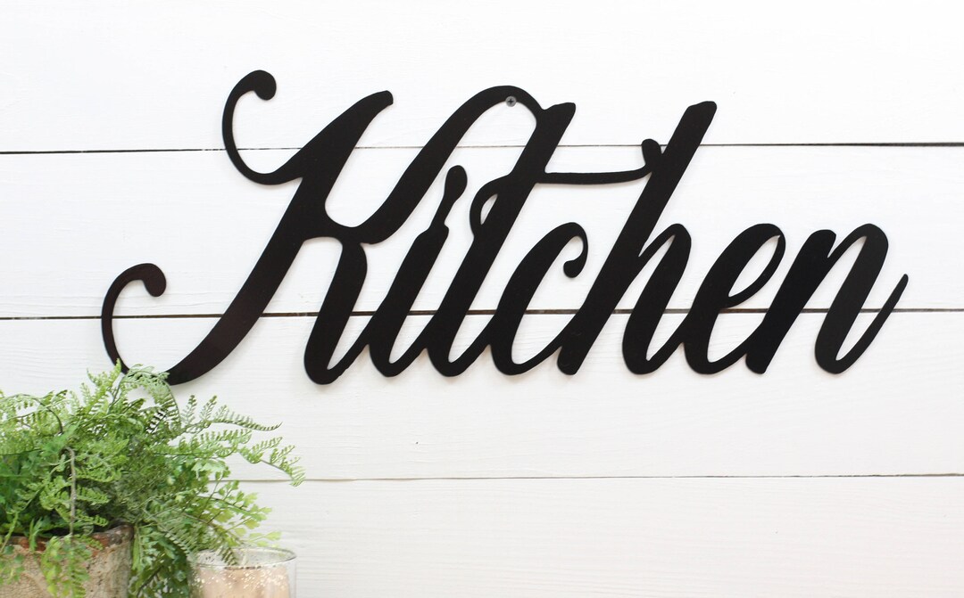 Kitchen Metal Sign, Metal Words, Metal Wall Art, Kitchen, Farmhouse ...