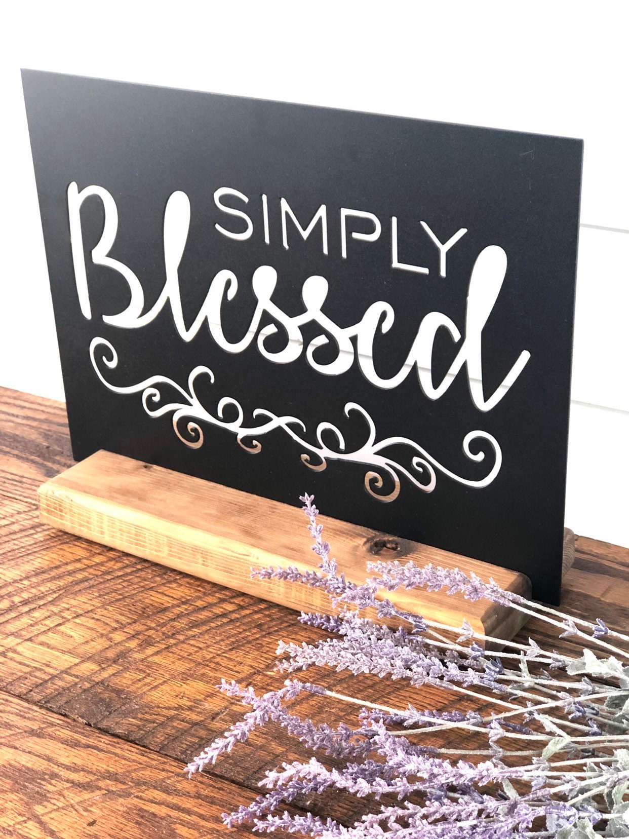 Simply Blessed Metal Home Decor Metal Art Farmhouse Metal | Etsy
