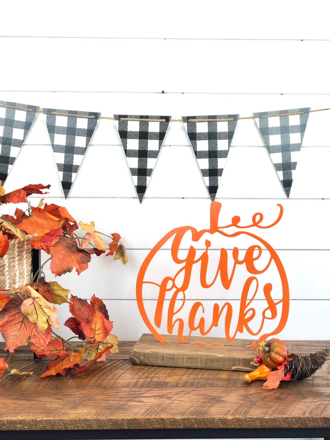 Give Thanks Metal Art Thanksgiving Home Decor Fall Signs | Etsy