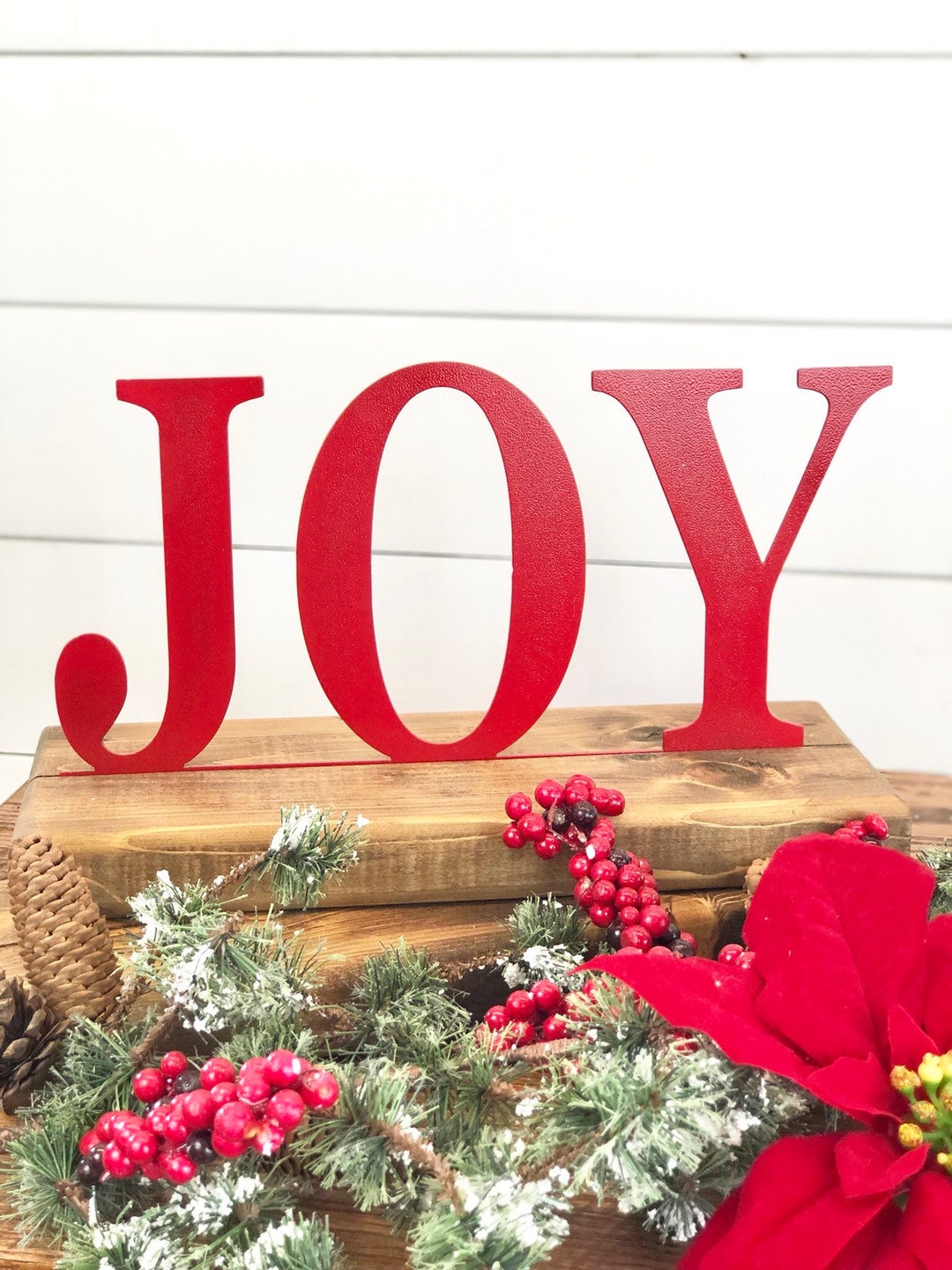 Joy Christmas Metal Art Joy Decor Winter Signs Holiday Home Decor ...