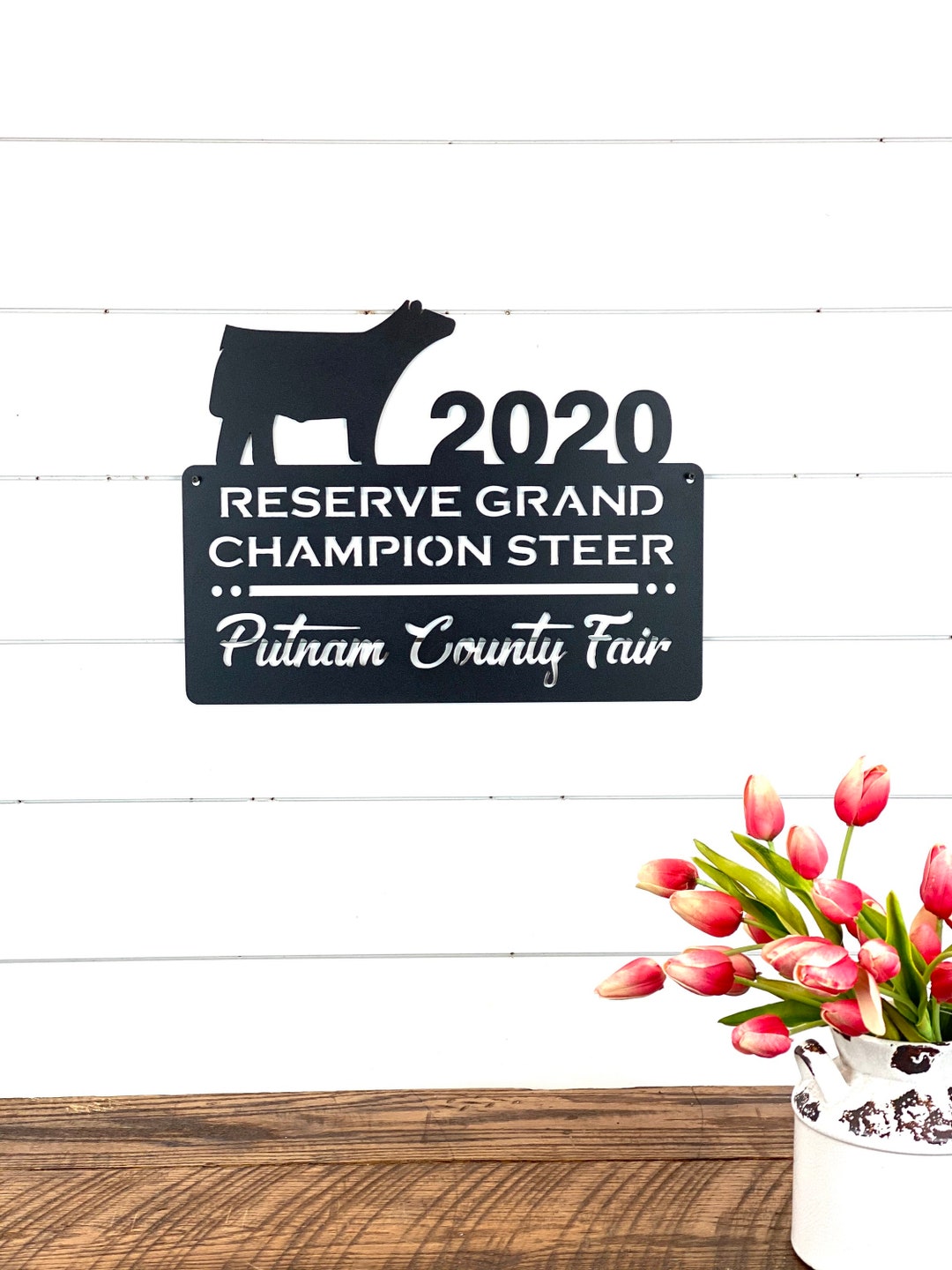 Livestock Exhibitor Award Sign for Show Steer Show Steer Sign Medal ...