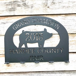 Livestock Exhibitor Award Sign for Show Pig Show Swine Sign Medal ...