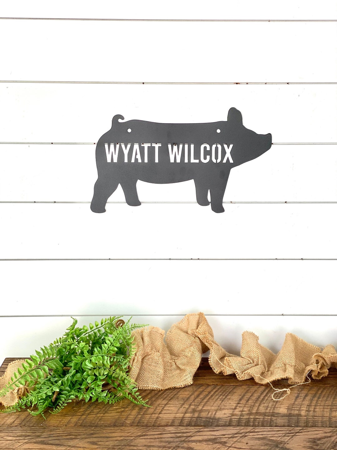 Livestock Exhibitor Name Sign for Show Pig- Show Pig Sign for Above Pen ...