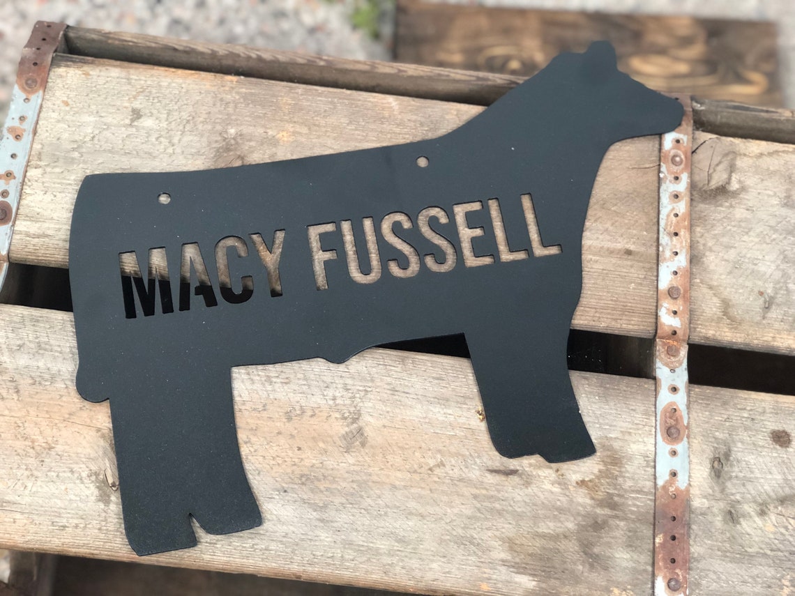 Livestock Exhibitor Name Sign for Show Steer Show Steer Sign - Etsy