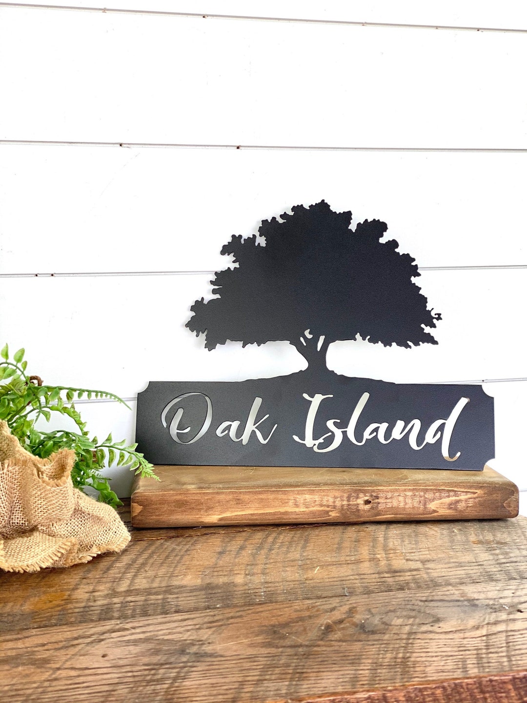 Oak Tree Metal Sign Personalized Tree Sign Family Tree Metal Art Oak ...