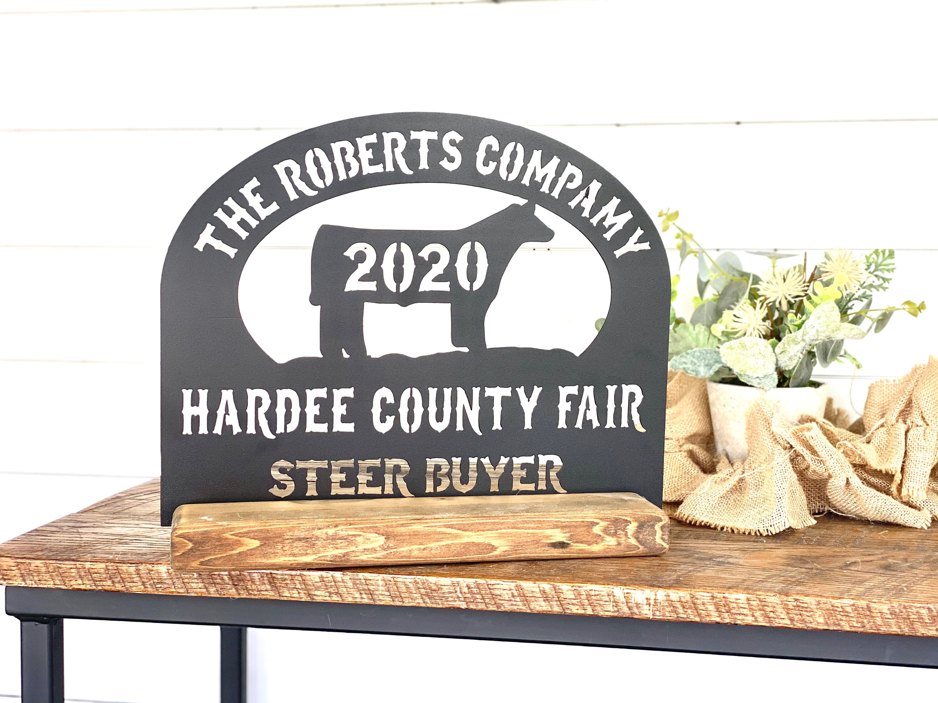 Livestock Steer Buyer Gift Sign Personalized Buyers Gift 4-H | Etsy