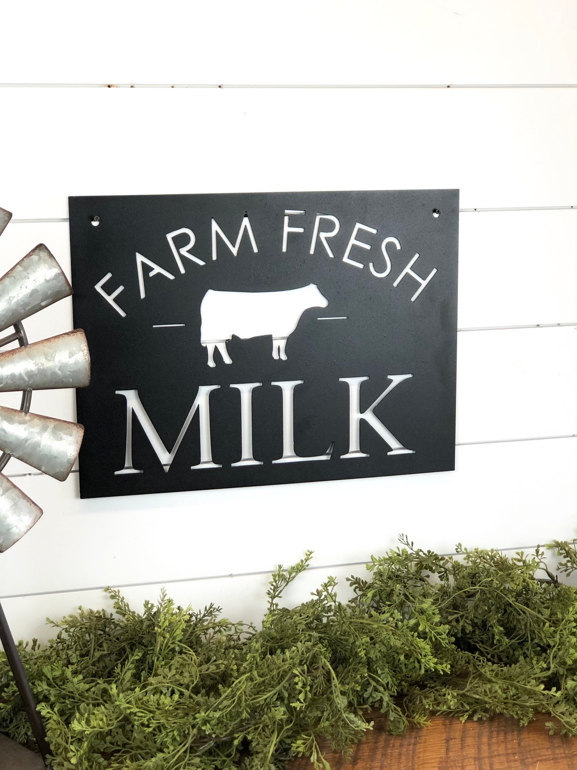 Farm Fresh Milk Metal Sign Farm Metal Sign Farmhouse Metal - Etsy