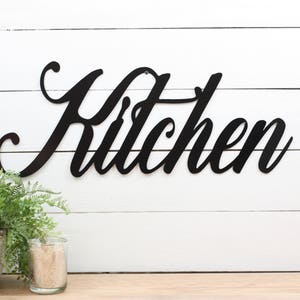 Kitchen Metal Sign, Metal Words, Metal Wall Art, Kitchen, Farmhouse ...
