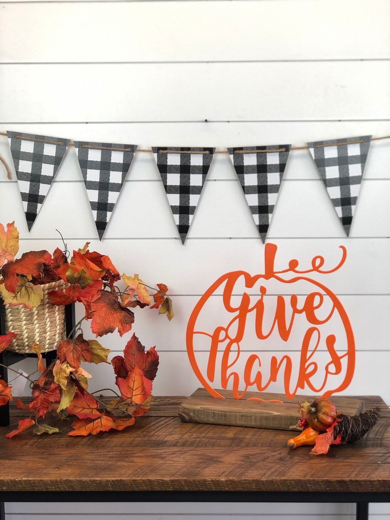 Give Thanks Metal Art Thanksgiving Home Decor Fall Signs - Etsy