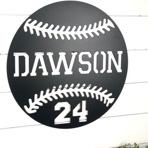 Personalized Baseball Metal Sign Baseball Decor Softball Sign Athlete ...