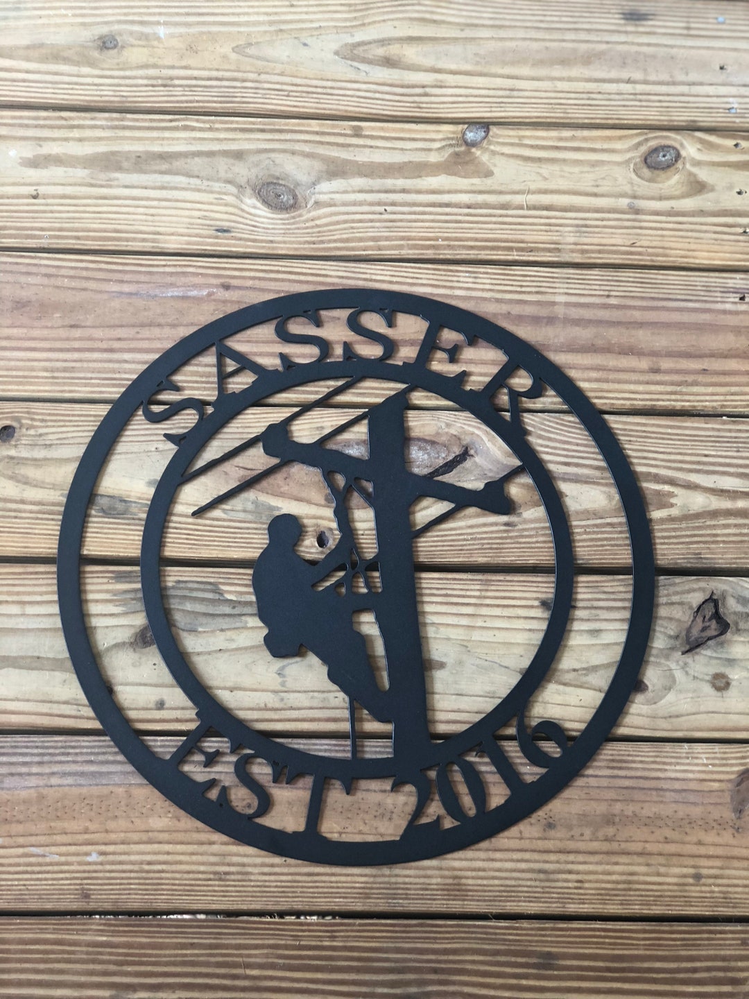 Lineman Last Name Metal Sign Lineman Gift Lineman Sign Personalized ...