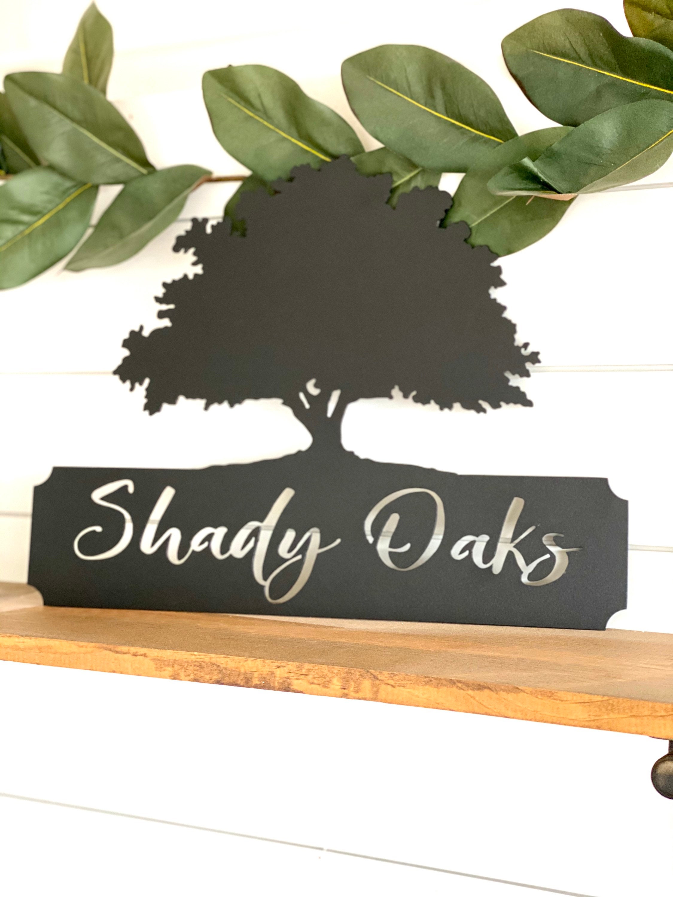 Oak Tree Metal Sign Personalized Tree Sign Family Tree Metal - Etsy