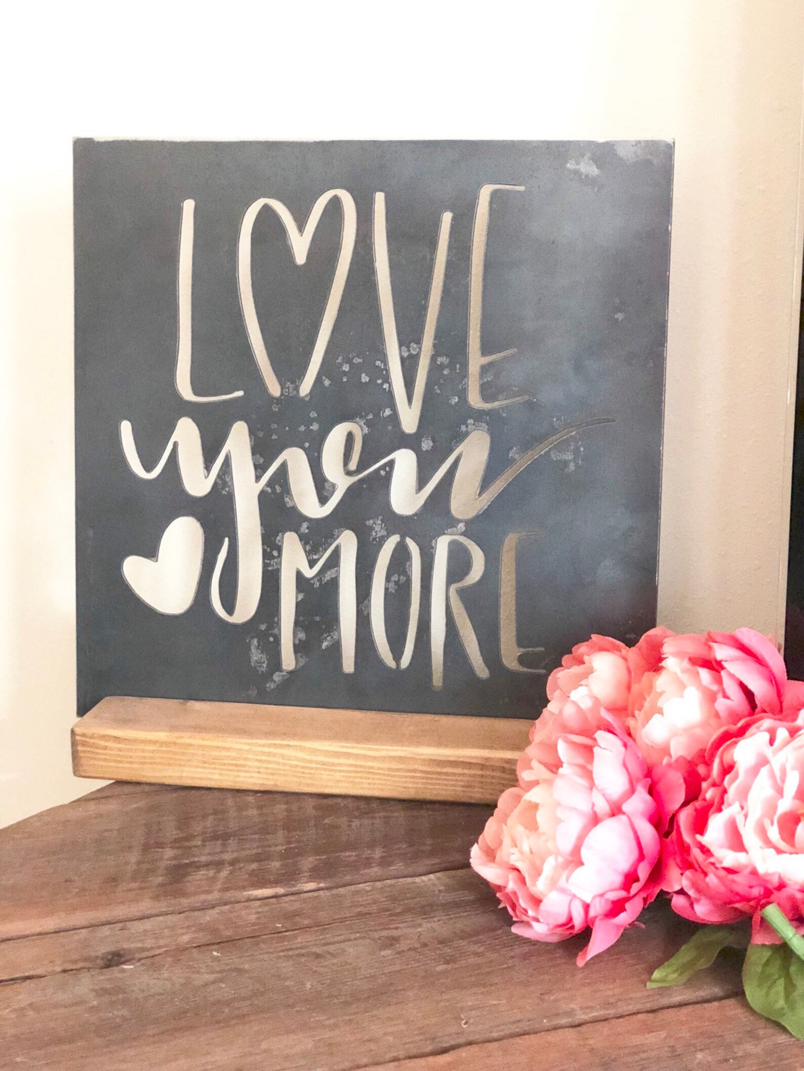 Love You More Metal Art Love Sign Valentines Day Metal Sign | Etsy