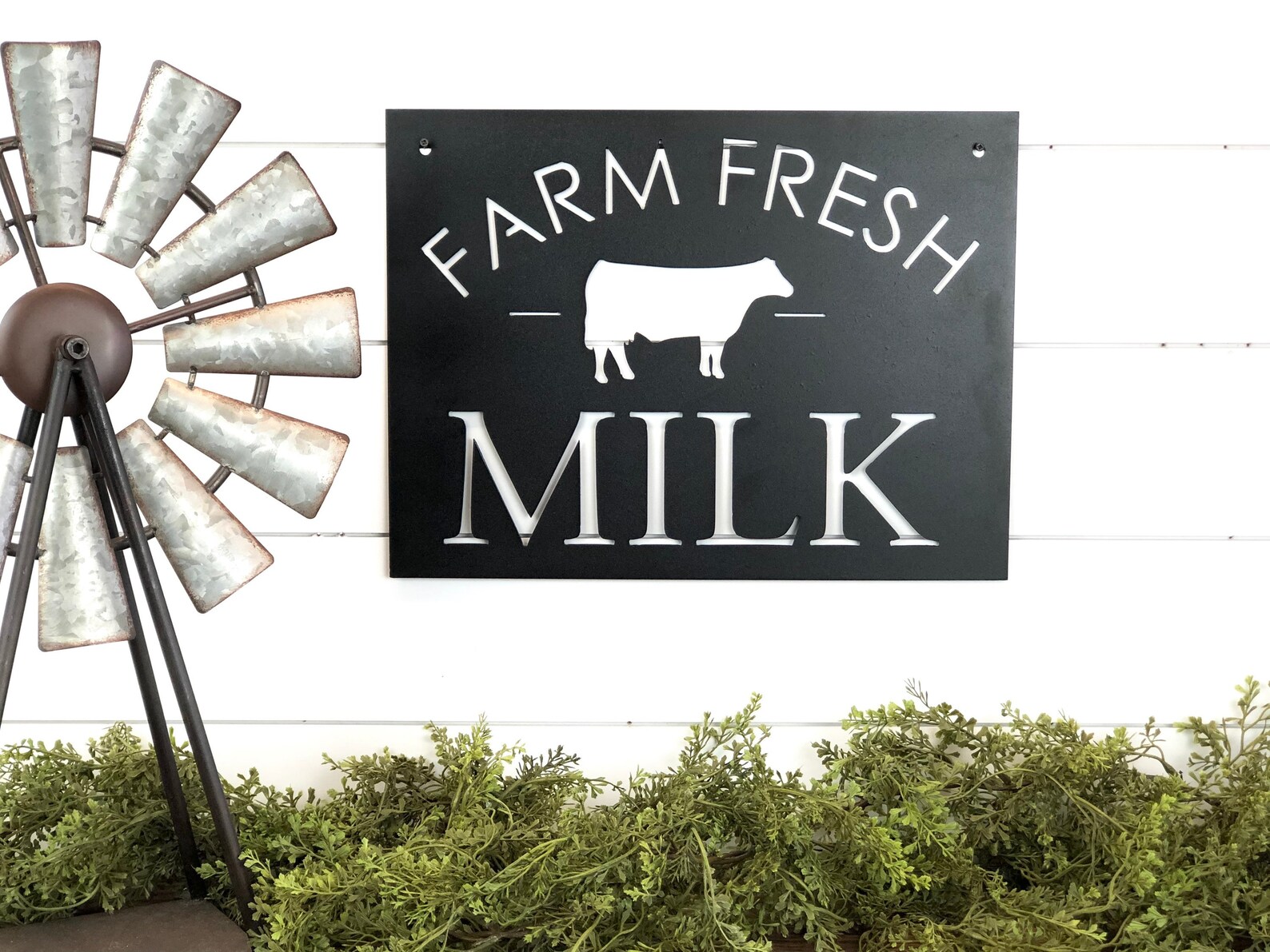 Farm Fresh Milk Metal Sign Farm Metal Sign Farmhouse Metal - Etsy