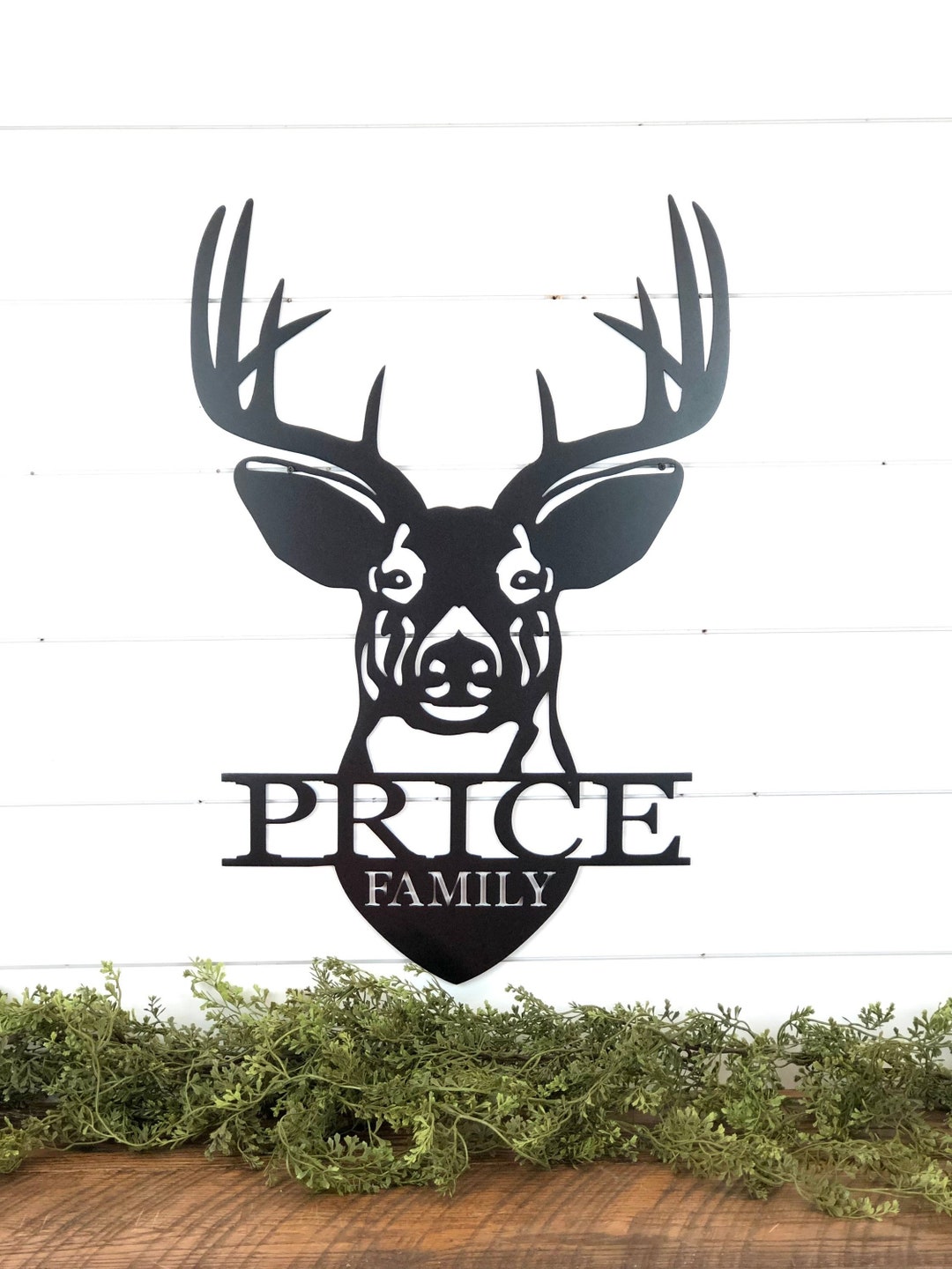 Personalized Deer Sign Last Name Family Sign Gifts for Him Hunting ...