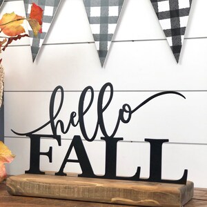 Hello Fall Metal Sign Thanksgiving Home Decor Metal Sign Farmhouse ...