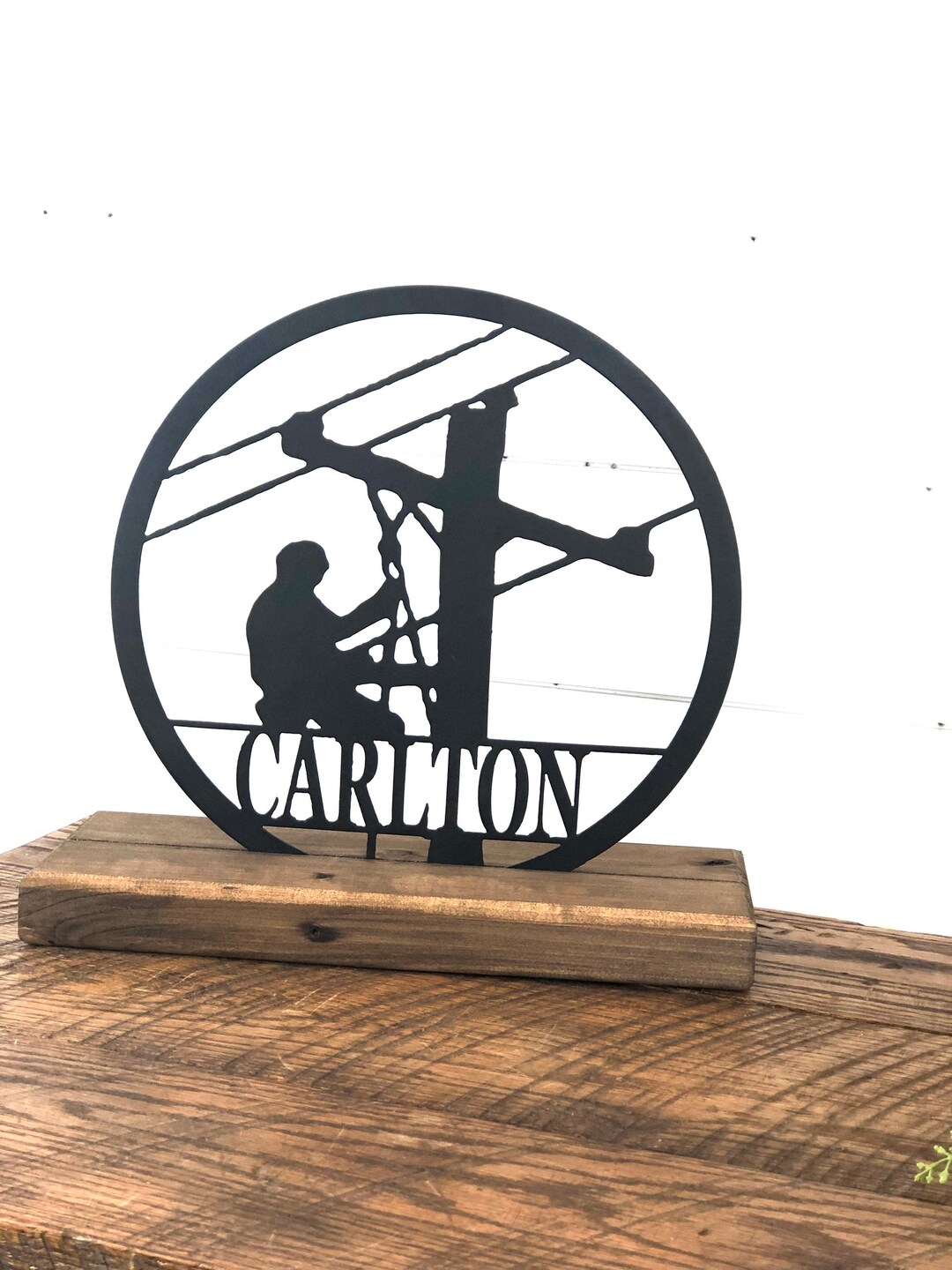 Lineman Last Name Metal Sign Lineman Gift Lineman Sign Personalized ...