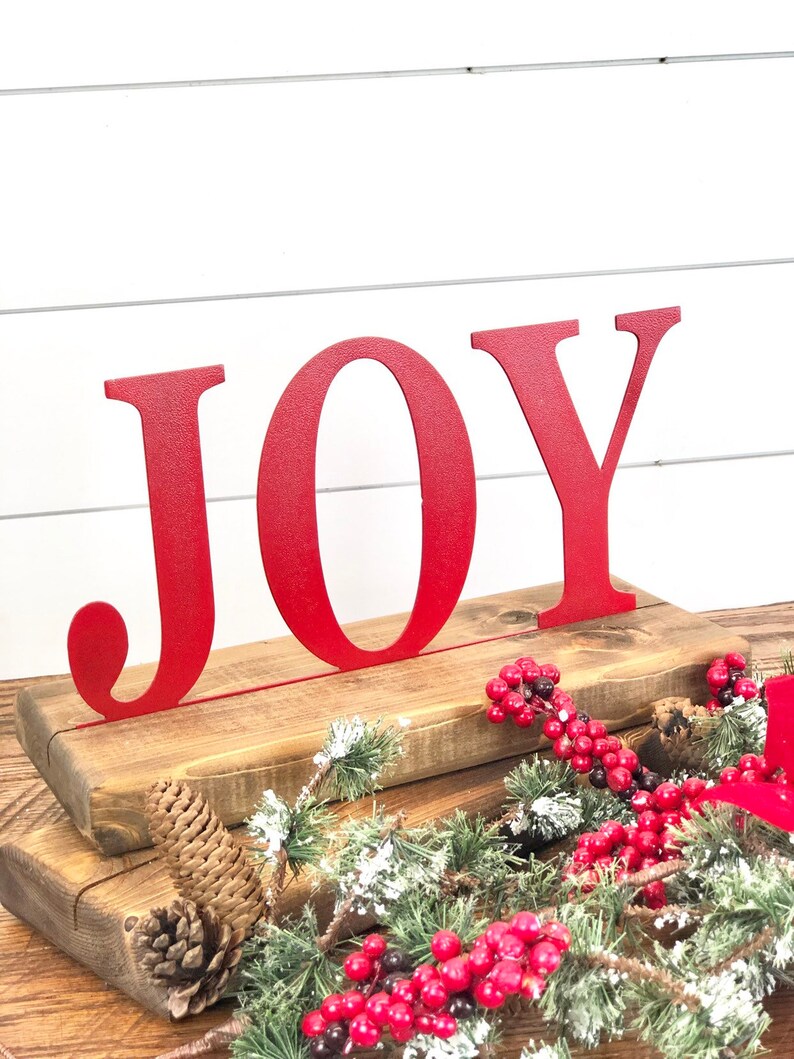 Joy Christmas Metal Art Joy Decor Winter Signs Holiday Home - Etsy