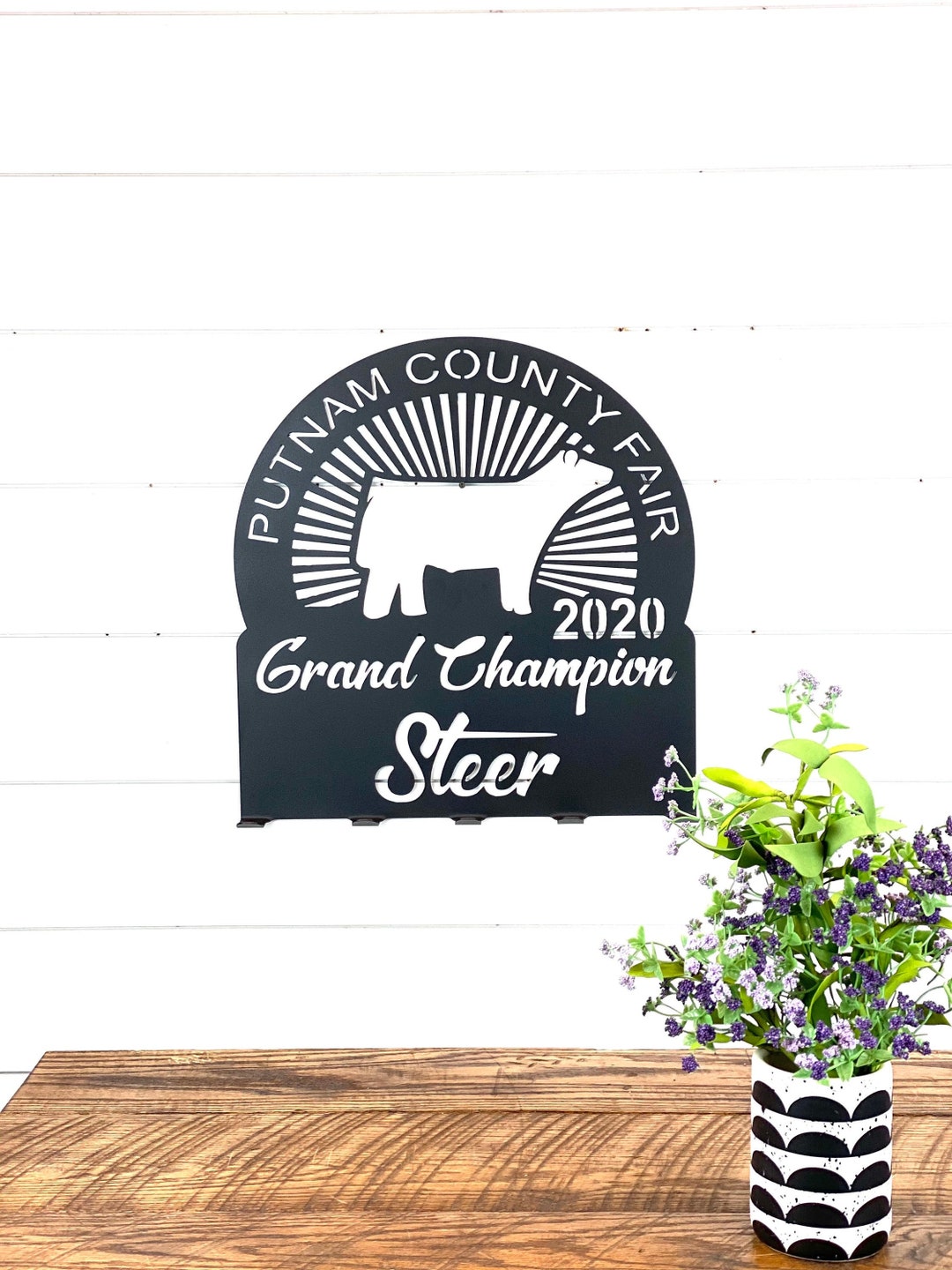 Livestock Exhibitor Award Sign for Show Steer Show Steer Sign Medal ...