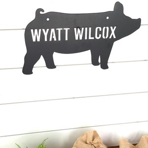 Livestock Exhibitor Name Sign for Show Pig Show Pig Sign for Above Pen ...